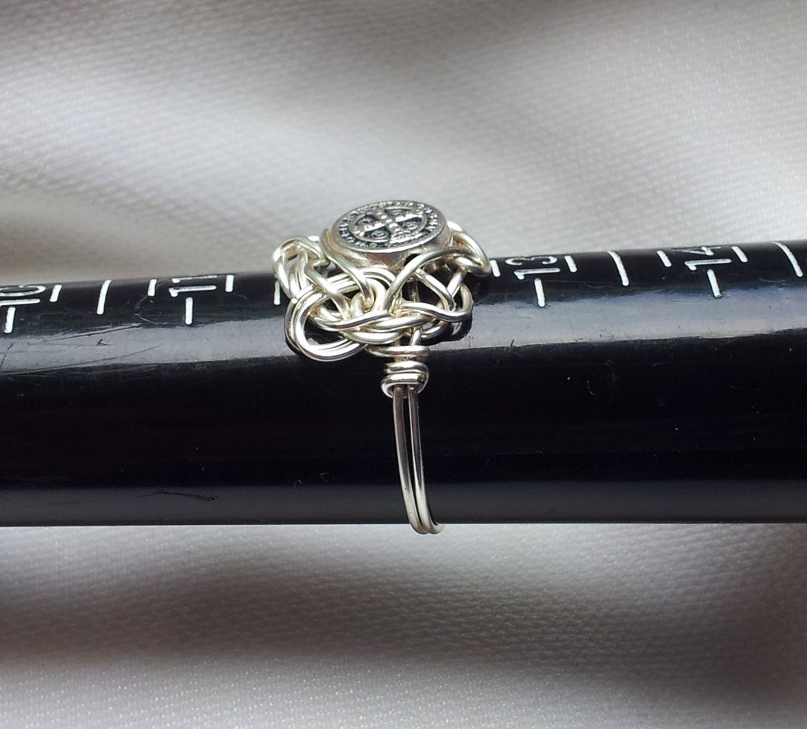 St Benedict Medal Exorcism Ring Sterling Silver Filled - Etsy