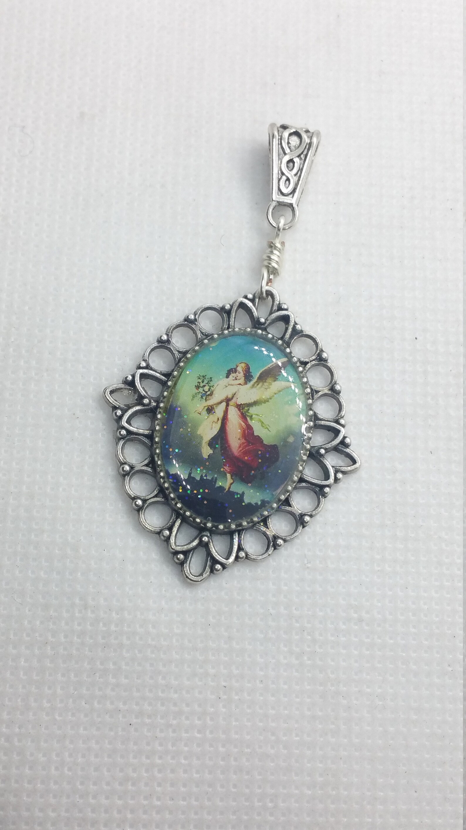 Angel Cameo PendantAngel with child Pendant Vintage | Etsy