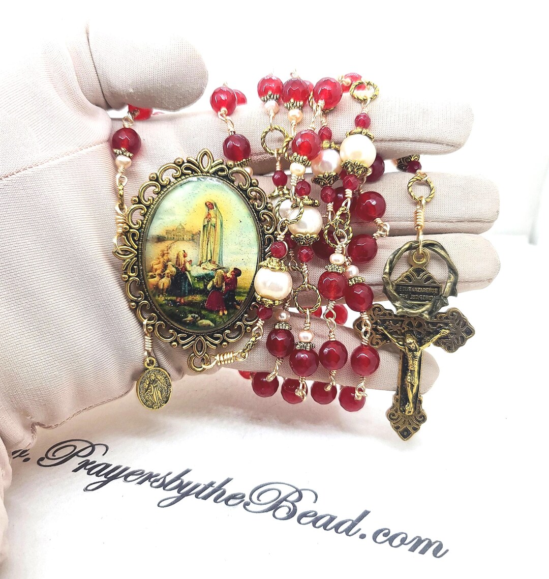 Fatima Pearl Catholic Rosary, Apparition of Fatima, Crown of Thorns ...