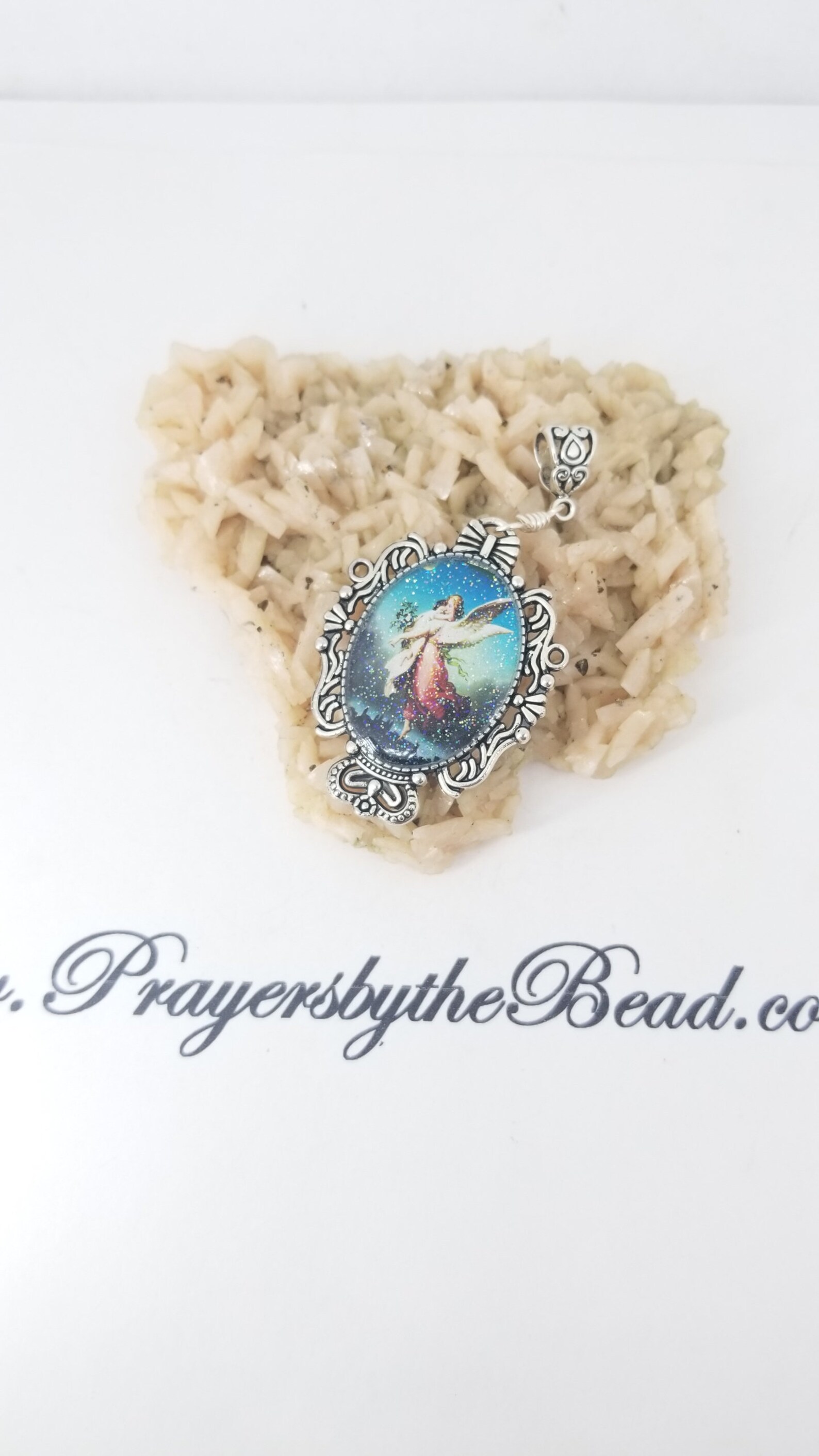 Angel Cameo Pendantangel With Child Pendant Vintage Guardian - Etsy