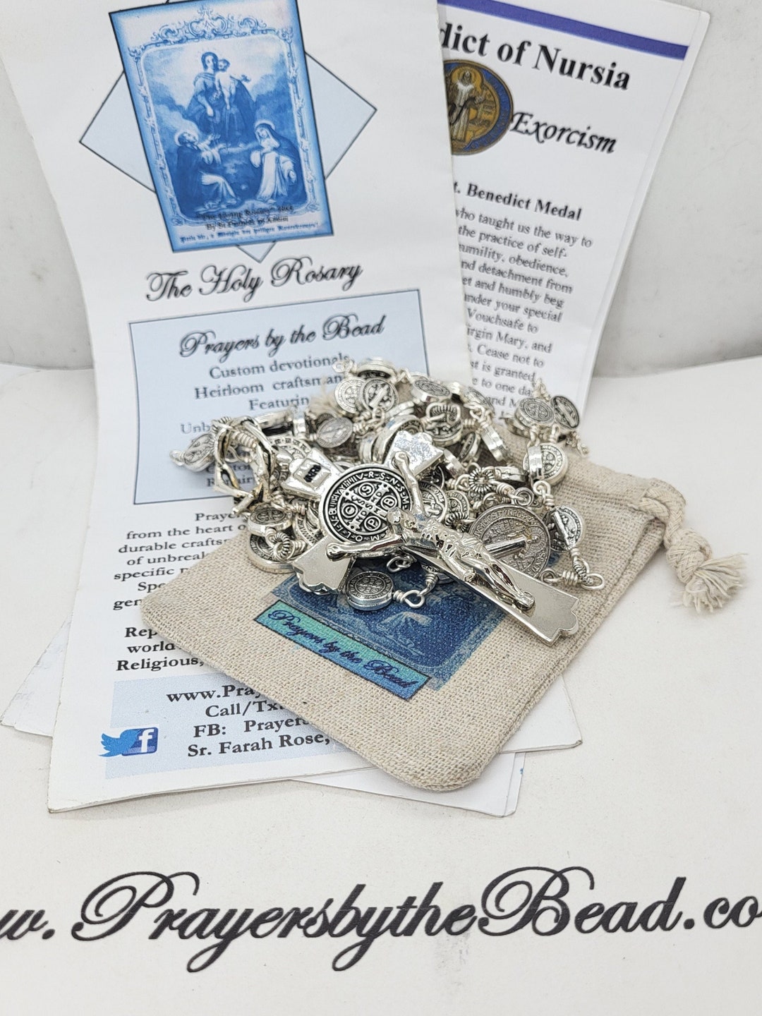 St Benedict Rosary Crown of Thorns Heirloom Unbreakable - Etsy