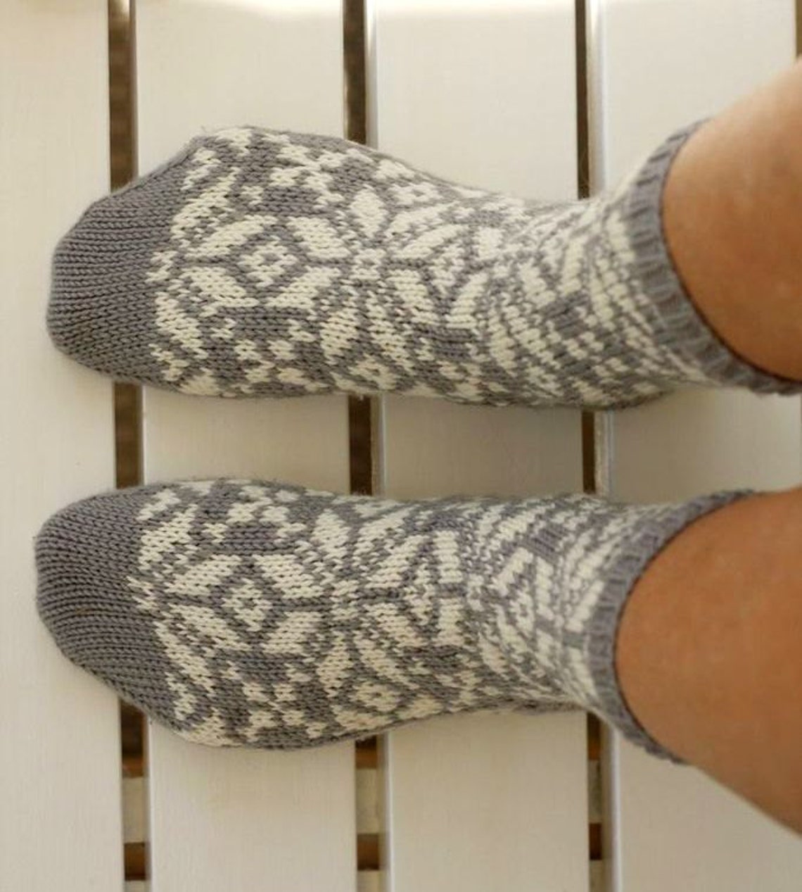 Nordic Star Socks Knitting Pattern for Men and Women Sizes - Etsy