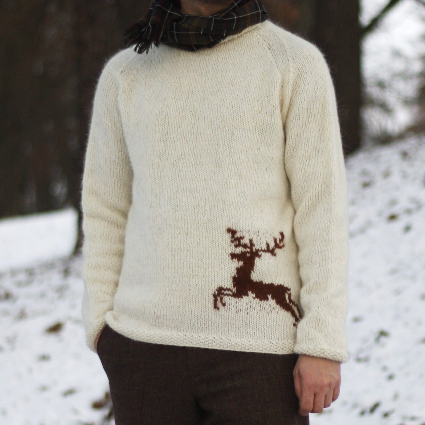 Guys Stag Sweater - Etsy