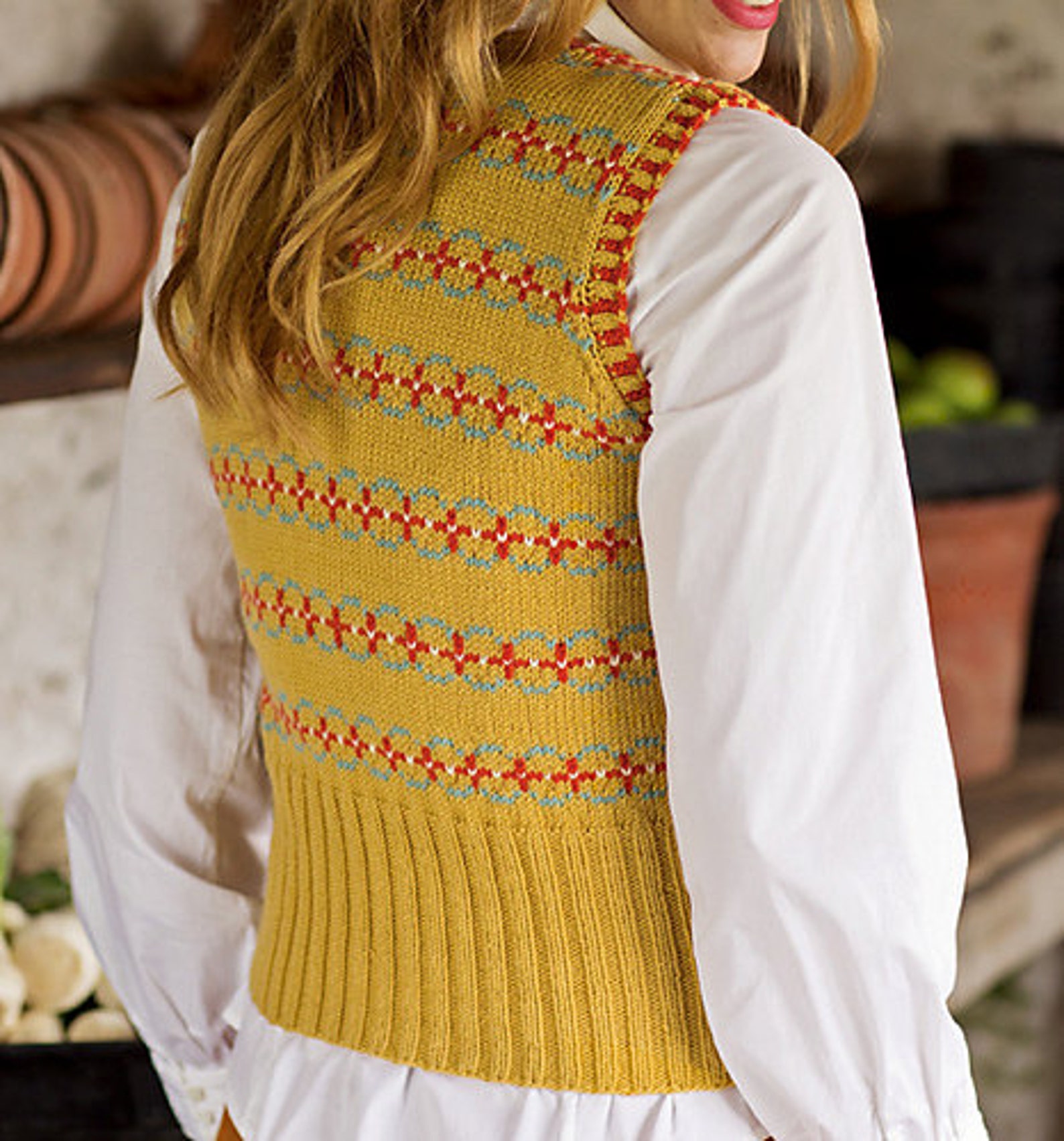 Fair Isle Vest Lucy PDF Knitting Pattern - Etsy