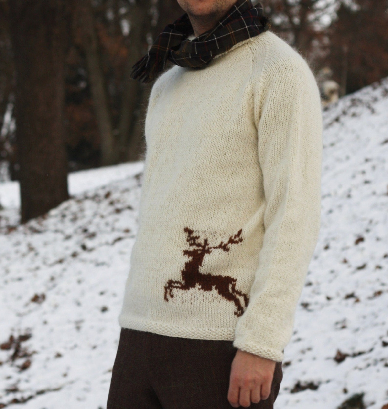Guys Stag Sweater - Etsy