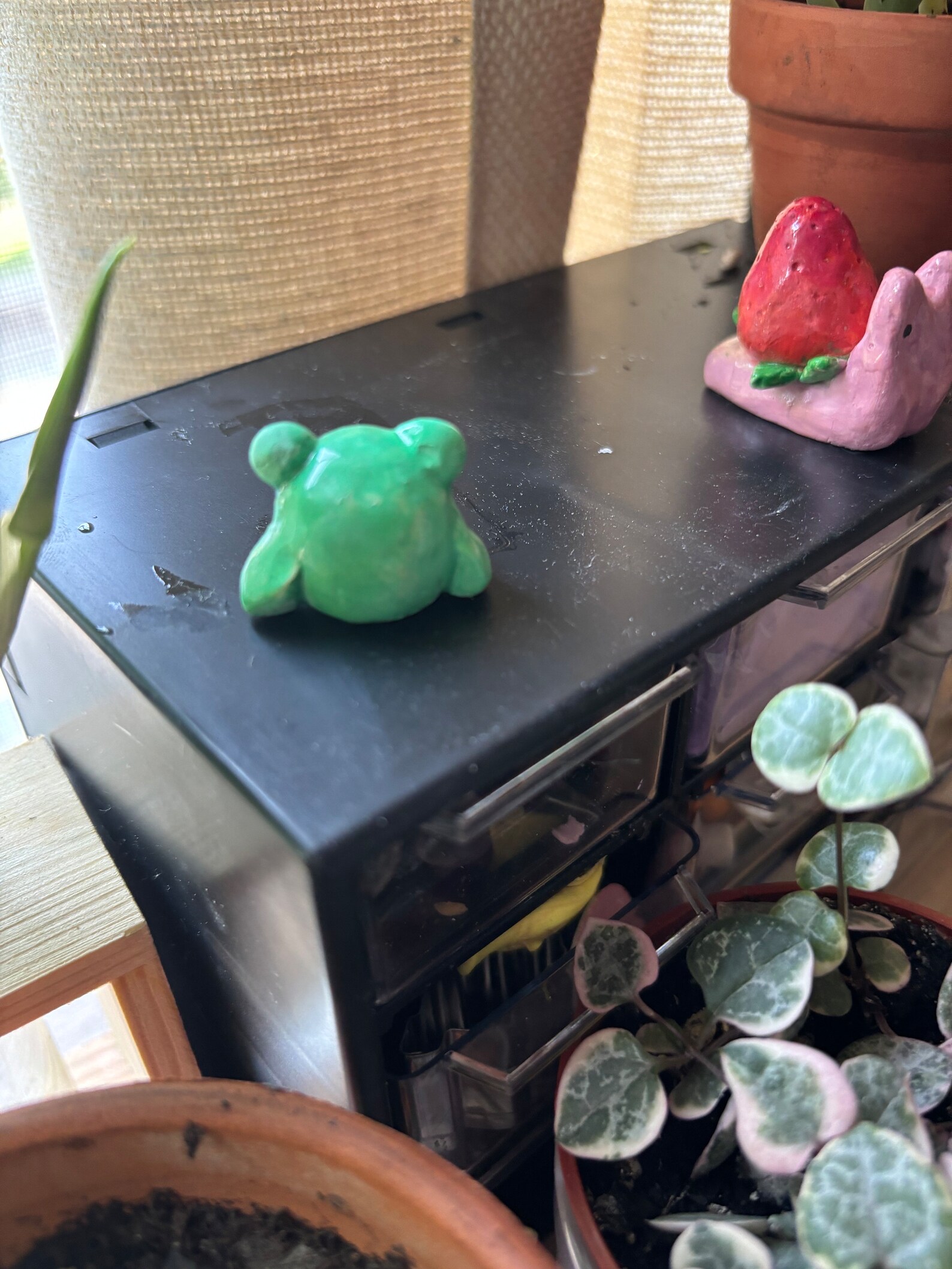 Cottagecore Frog Handmade Air Dry Clay Fairycore, Frogcore Desk ...