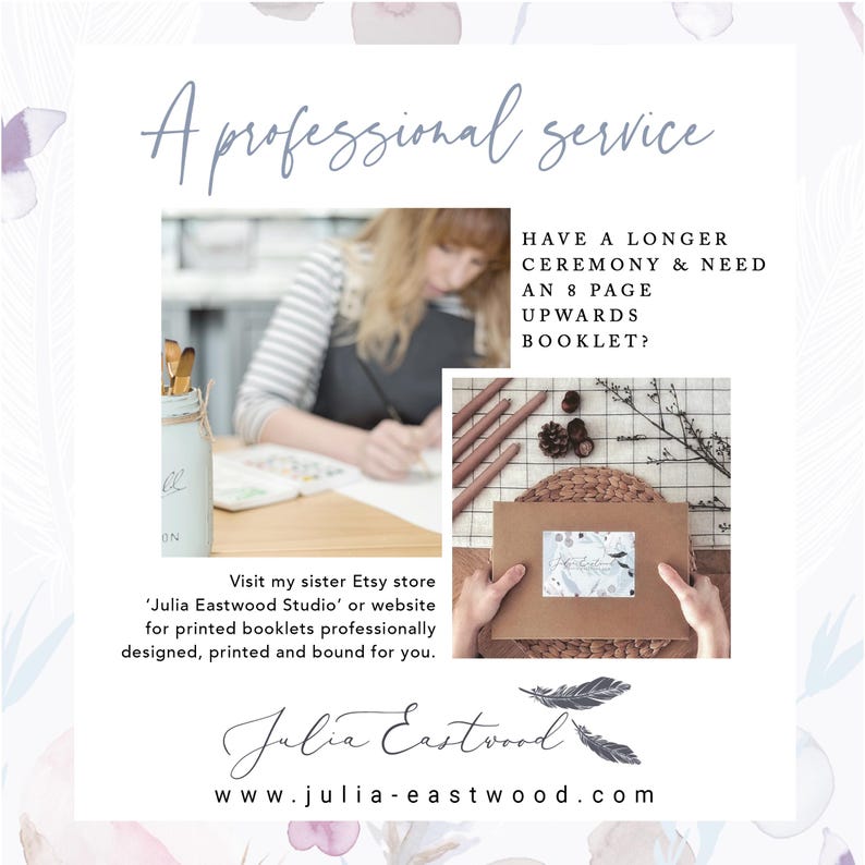 Wedding Order of Service Template, Editable Order of Ceremony, Digital ...