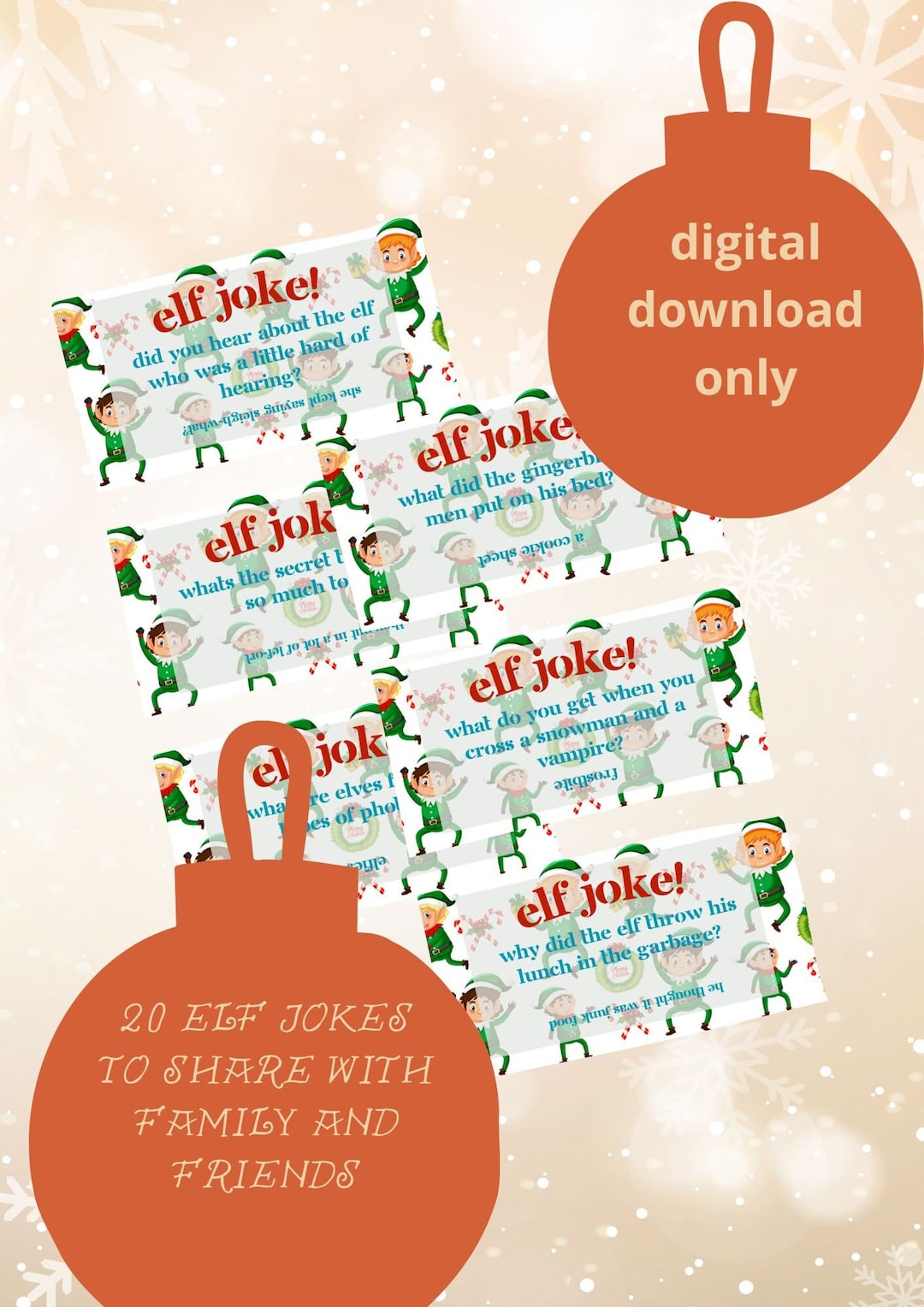 Elf Jokes, Lunchbox Jokes, Elf Jokes for Kids, Elf Printables ...