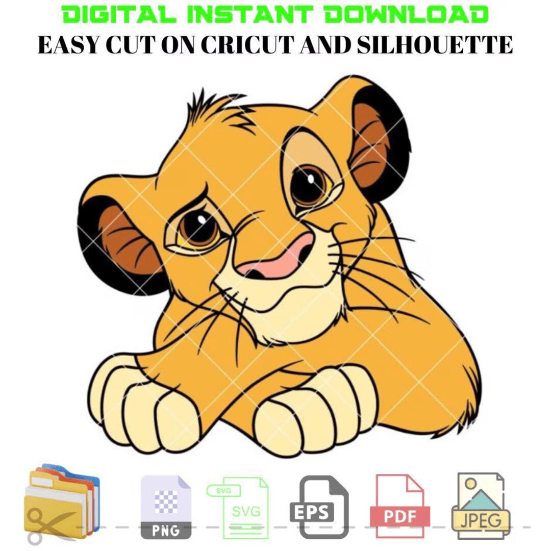 The Lion King Simba Svg, Lion King Svg, Hakuna Matata Svg, Kawaii Svg ...