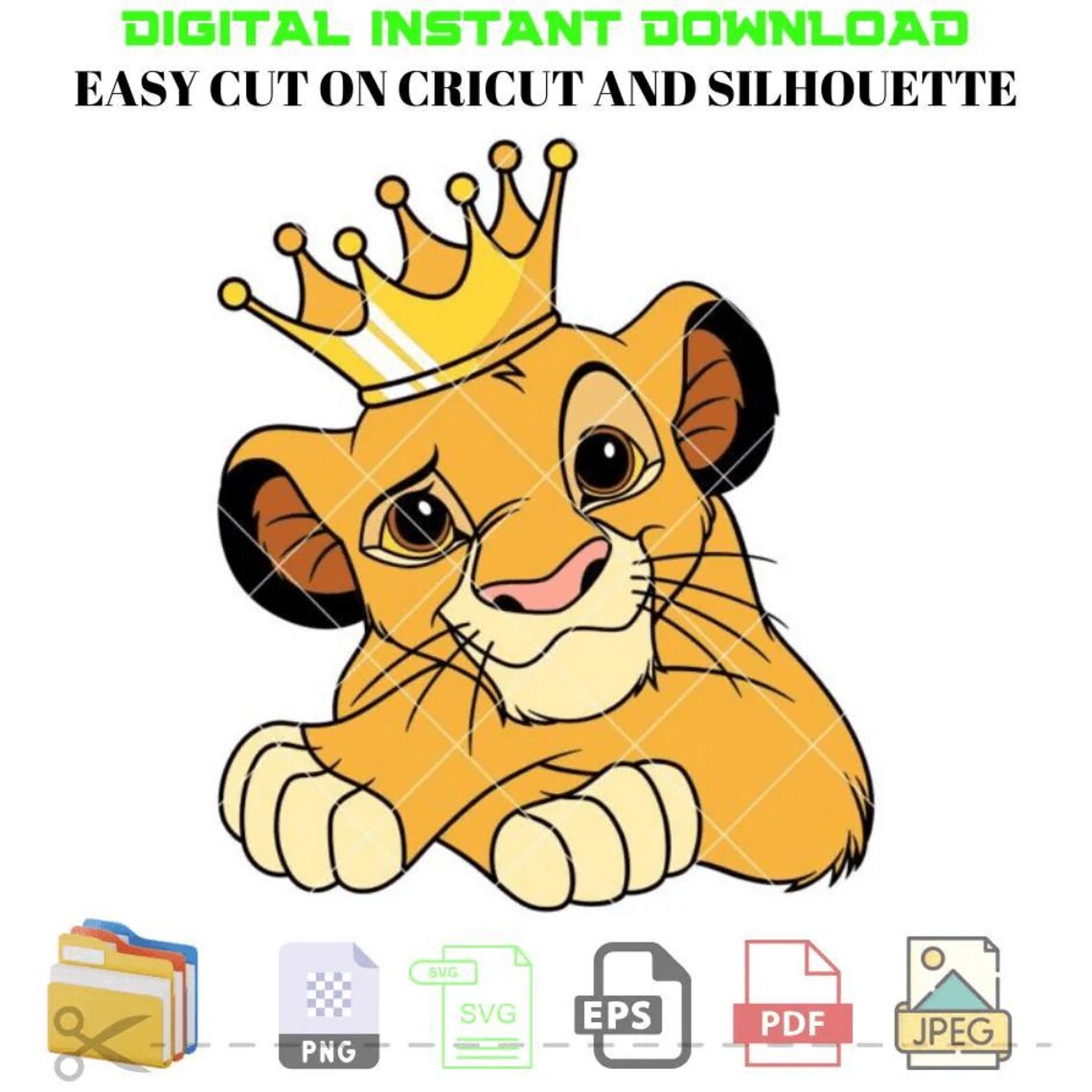 The Lion King Simba Svg, Lion King Svg, Hakuna Matata Svg, Kawaii Svg ...