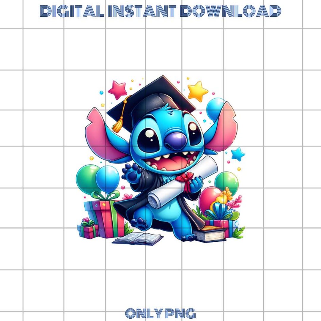 Stitch Graduation Design Senior Stitch Png Stitch Graduation Png ...