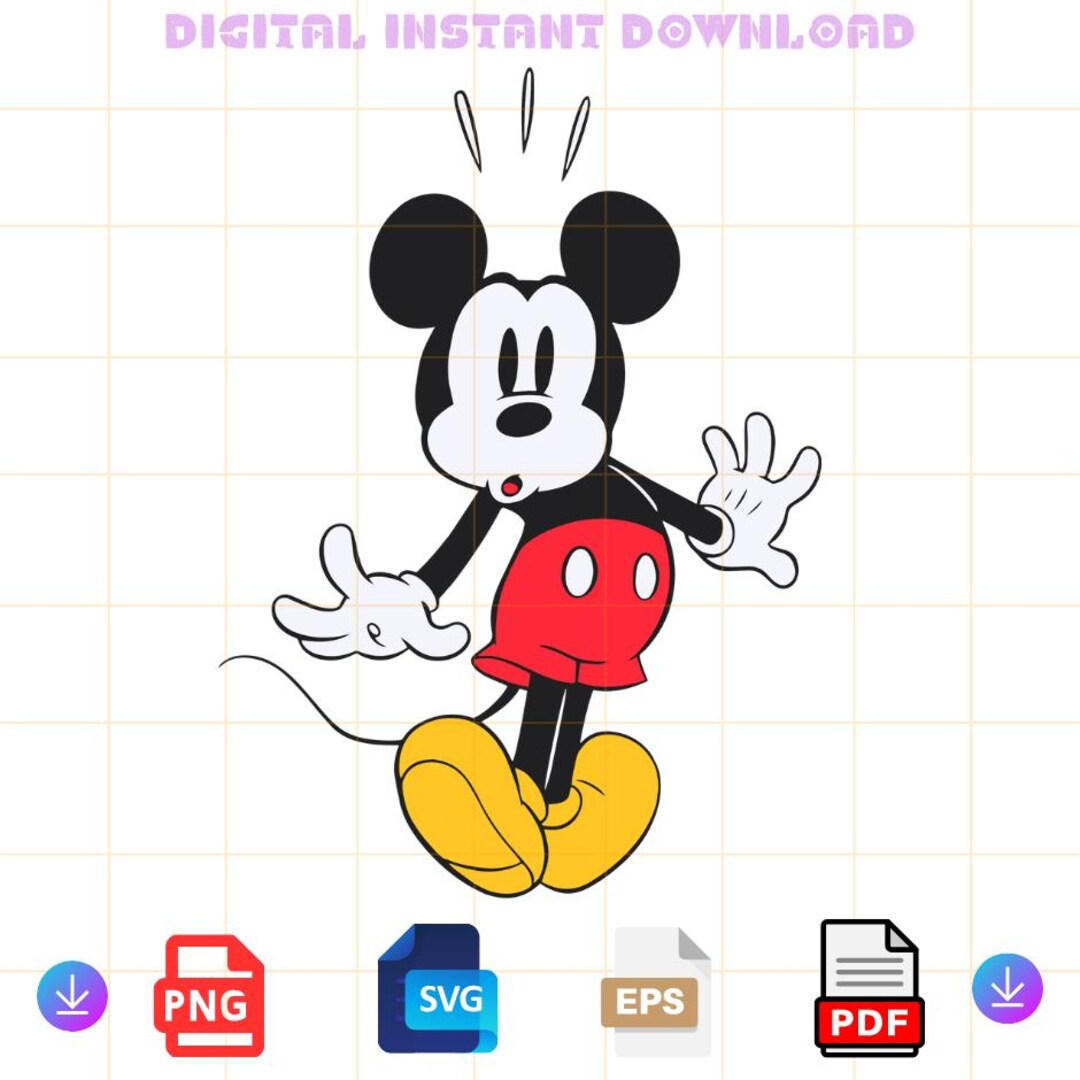 Mickey Svg ,surprised Mickey Funny SVG Cutting File , Cricut ...