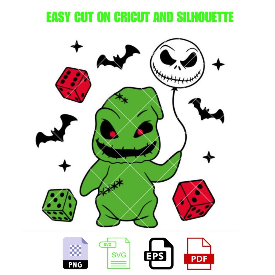 Oogie Boogie Jack Balloon Svg, Nightmare Before Christmas Svg ...