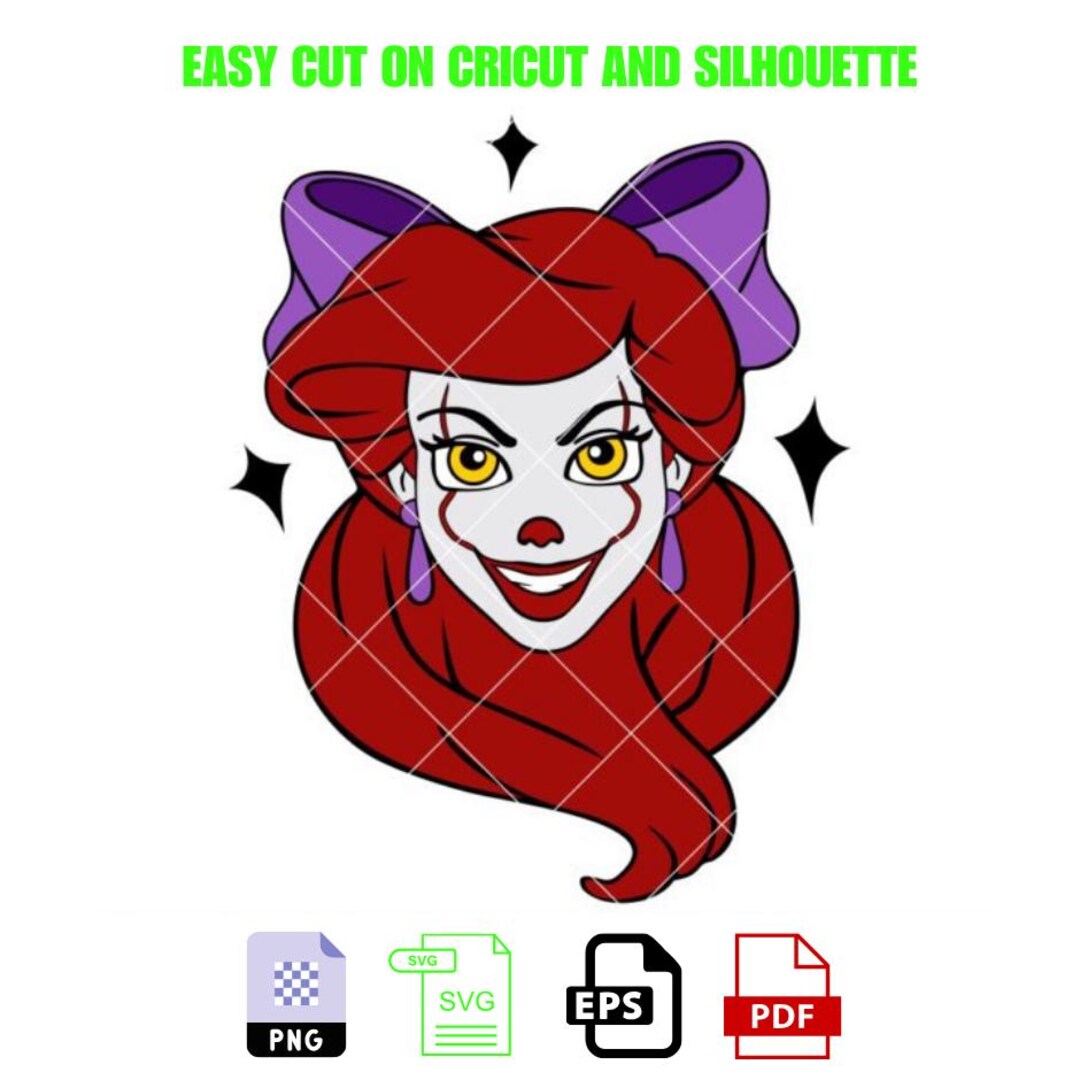 Halloween Ariel Pennywise Svg, Trick or Treat Svg, Halloween Svg ...