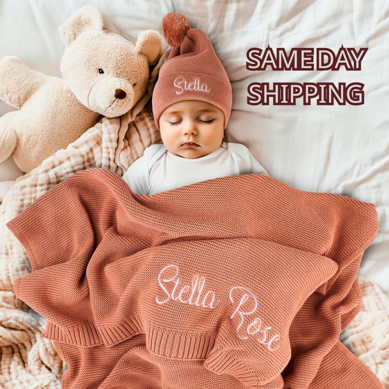 Baby Blanket Sage Pink - Etsy