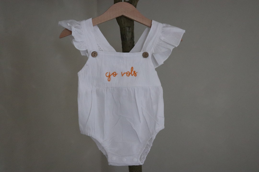 Hand Embroidered College Football Baby Onesie, Customized TN VOLS ...