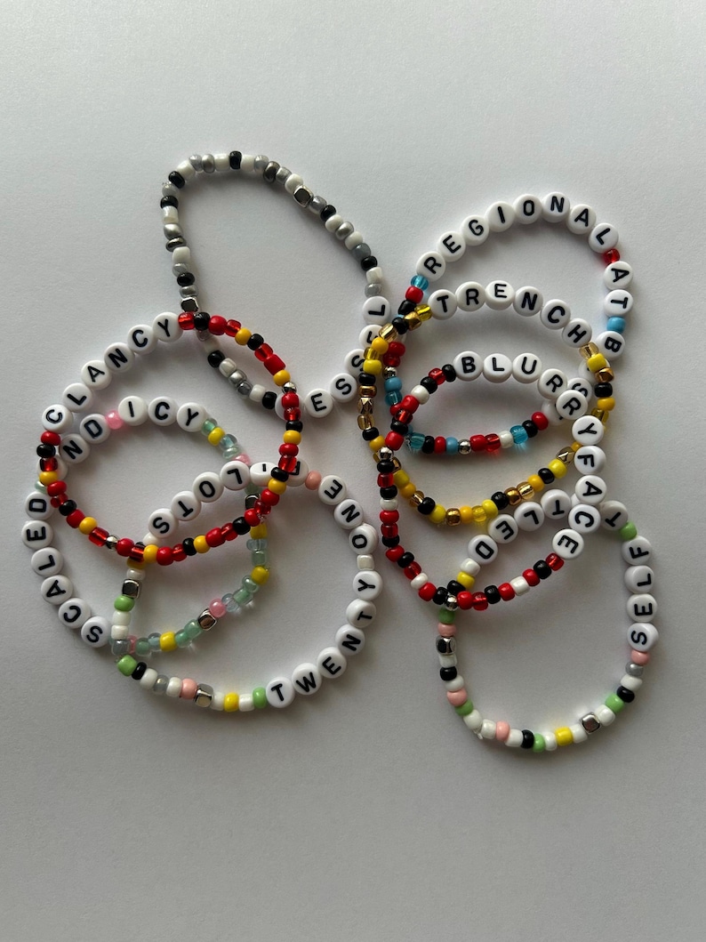 Twenty One Pilots Album Name Inspired Bracelets | Twenty One Pilots ...