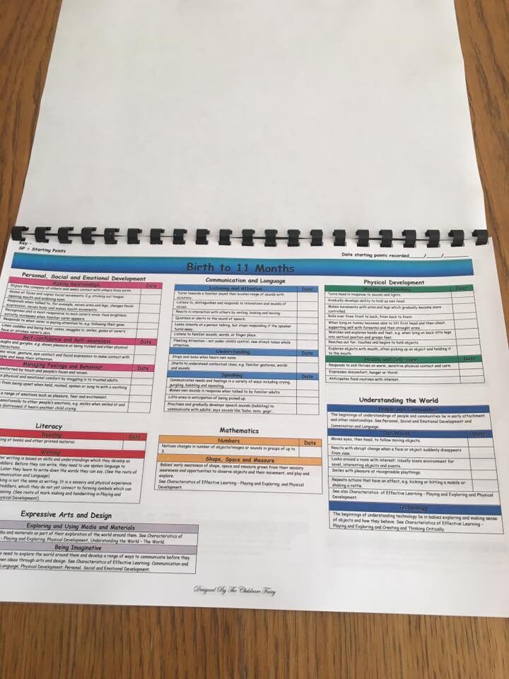 EYFS Progress Tracker based on Old Early Years Objectives - Etsy UK