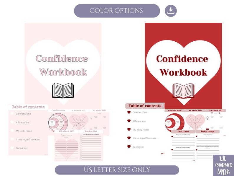 Confidence Workbook, Digital Download, Confidence Building Worksheets ...
