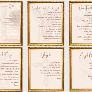 Catholic Prayer Bundle Printable, Bundle Catholic Prayers Wall Prints ...