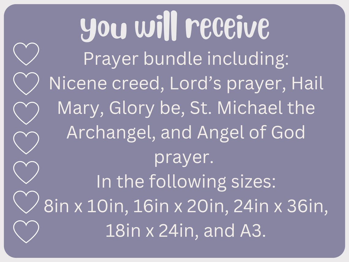 Catholic Prayer Bundle Printable, Bundle Catholic Prayers Wall Prints ...