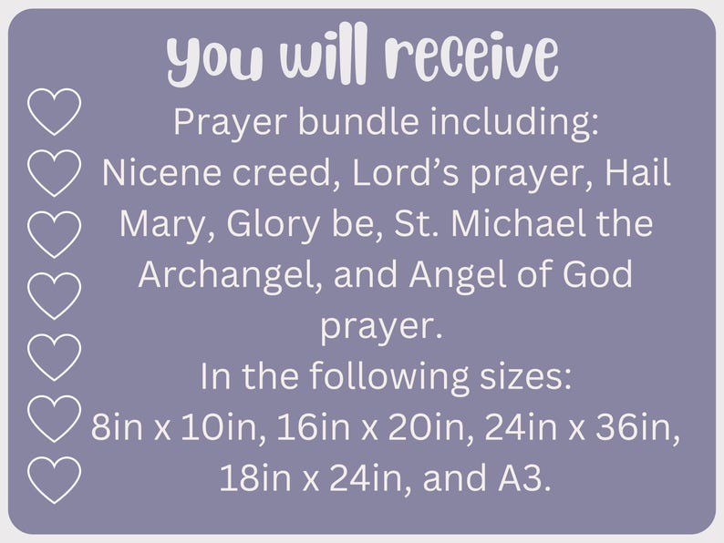 Catholic Prayer Bundle Printable, Bundle Catholic Prayers Wall Prints ...