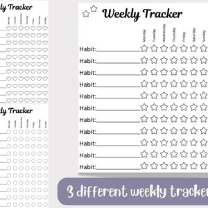 Habit Tracker Printable I Weekly and Monthly Tracker I Letter Size ...