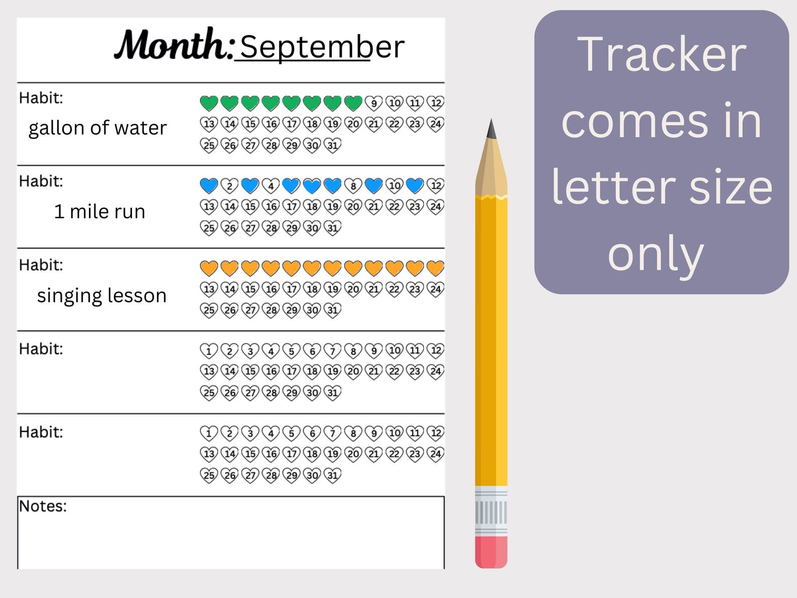 Habit Tracker Printable I Weekly and Monthly Tracker I Letter Size ...