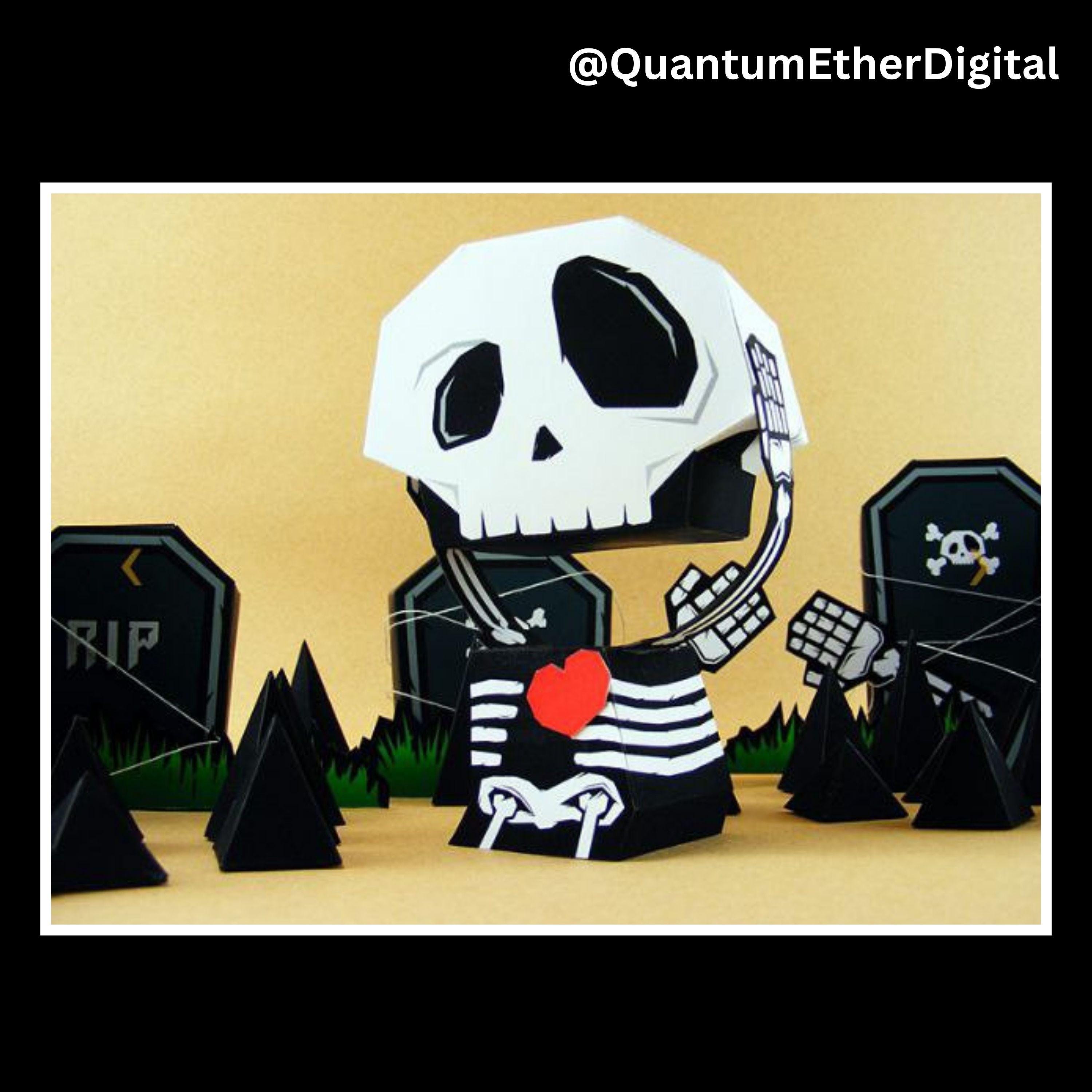 Ghost Face Skull 3D Papercraft, Scream Face 3D Papercraft, 3D Low Poly ...