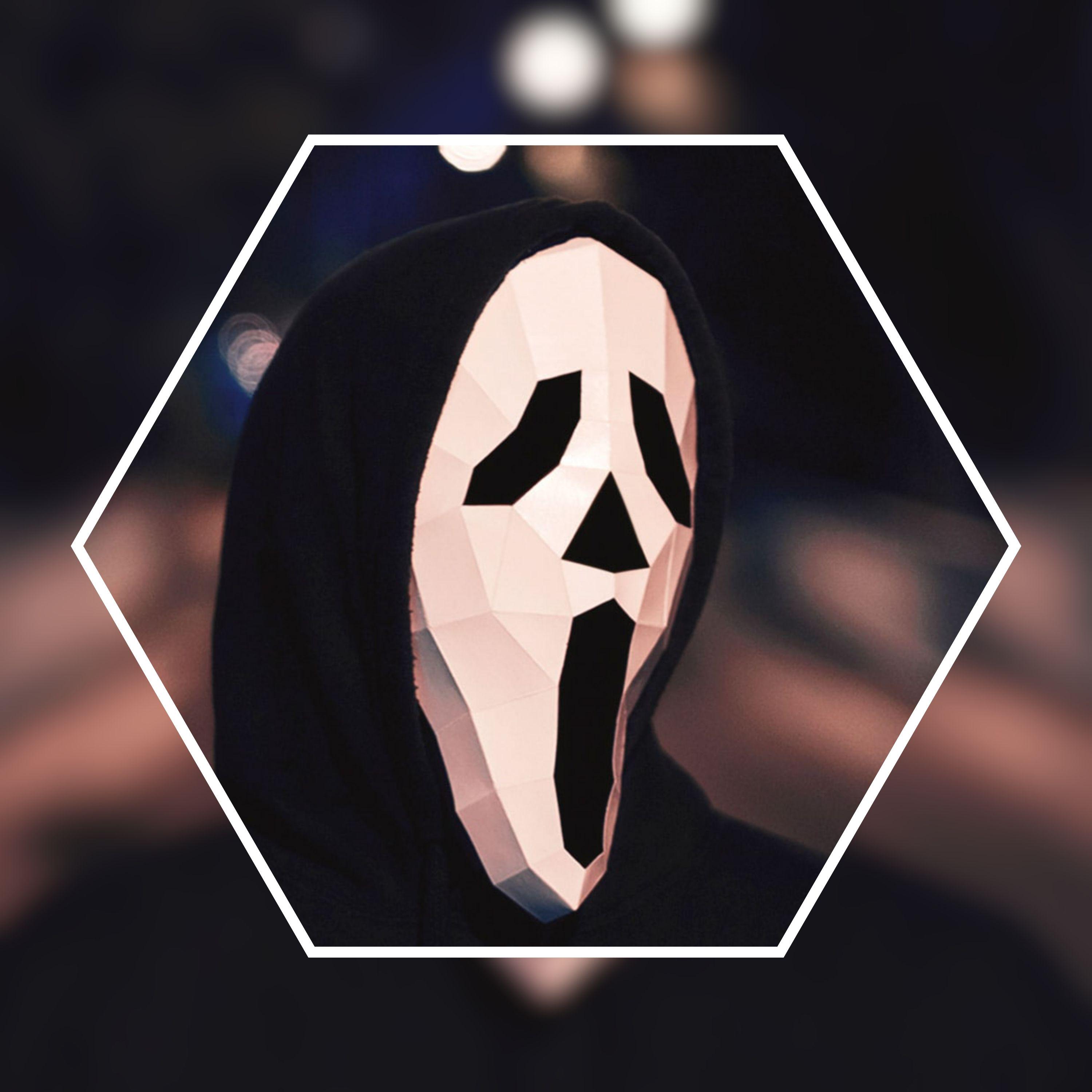 Ghost Face Mask Papercraft, Scream Face Mask Papercraft, 3D Low Poly ...