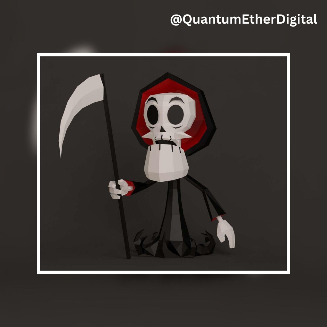 Ghost Face Mask Papercraft, Scream Face Mask Papercraft, 3D Low Poly ...