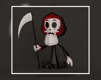 Ghost Face Mask Papercraft, Scream Face Mask Papercraft, 3D Low Poly ...