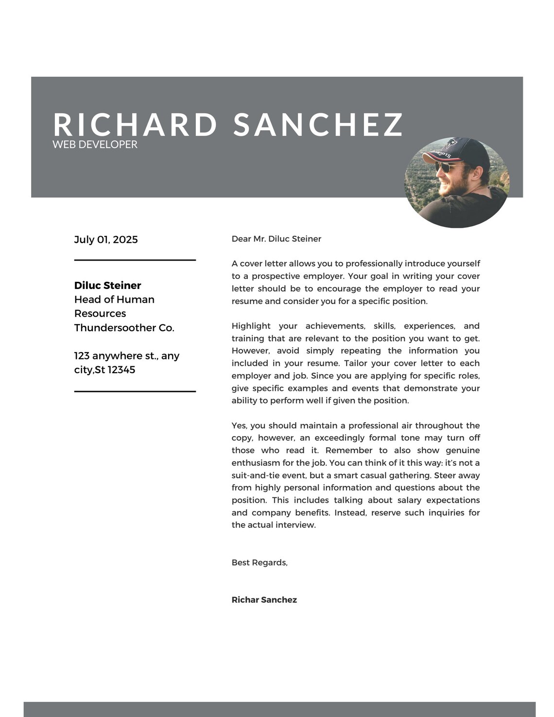 Modern & Simple Resume Template Professional CV Instant Download Resume ...