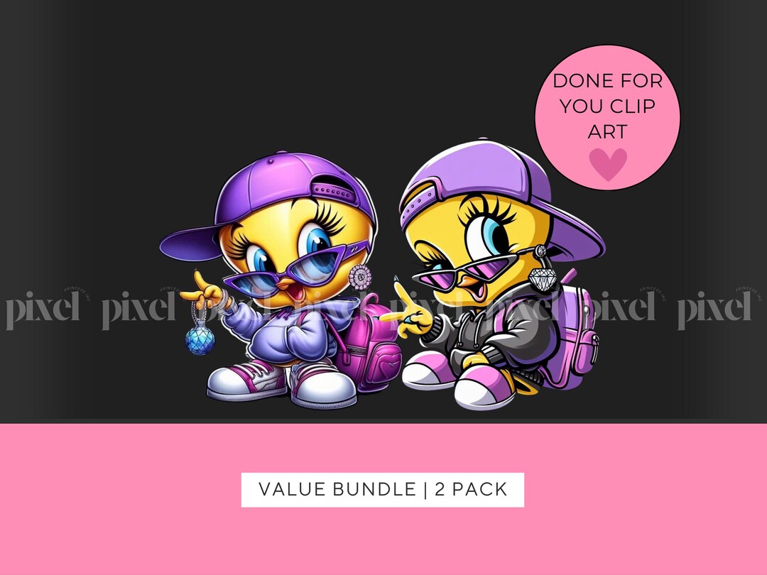 Yellow Bird Gangsta | Digital Designs | Clip Art | UVDTF Designs ...