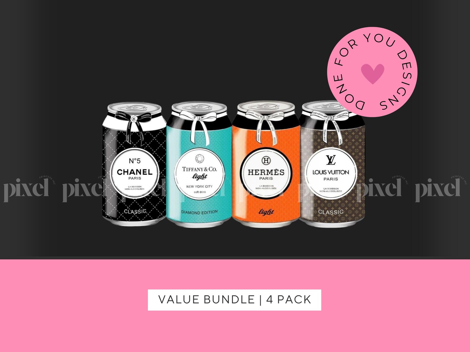 Designer Can Icons | Tiffany L&V Hermes Chanel | Digital Designs | Clip ...