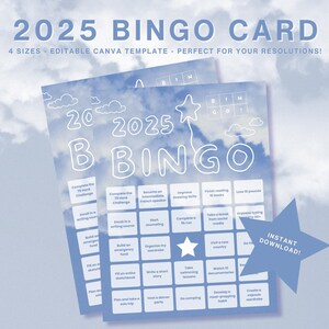 2025 Bingo Card | New Year’s Planner | Self-growth Tool - Fun ...