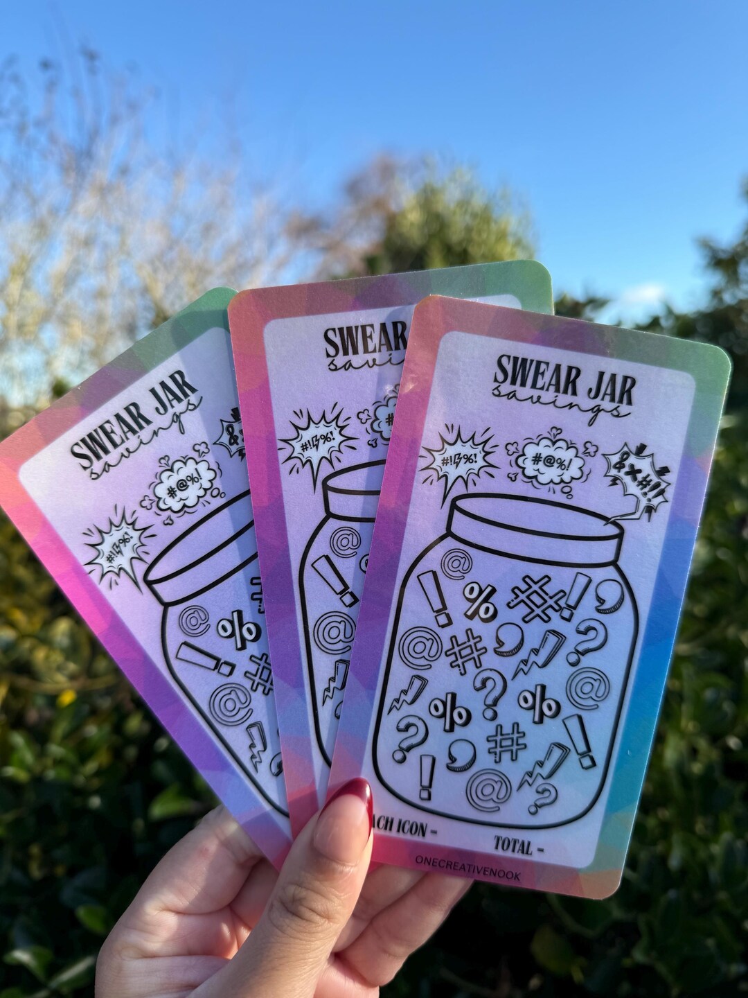 Swear Jar Savings Tracker | Cash Stuffing - Etsy