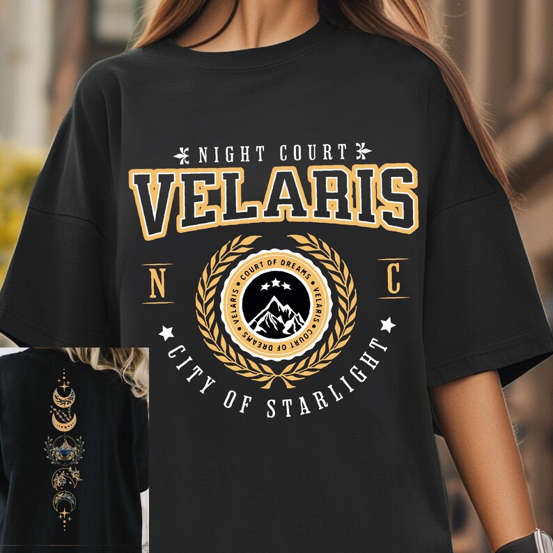 Velaris City of Starlight Two-sided Shirt,thorns and Roses Court of ...