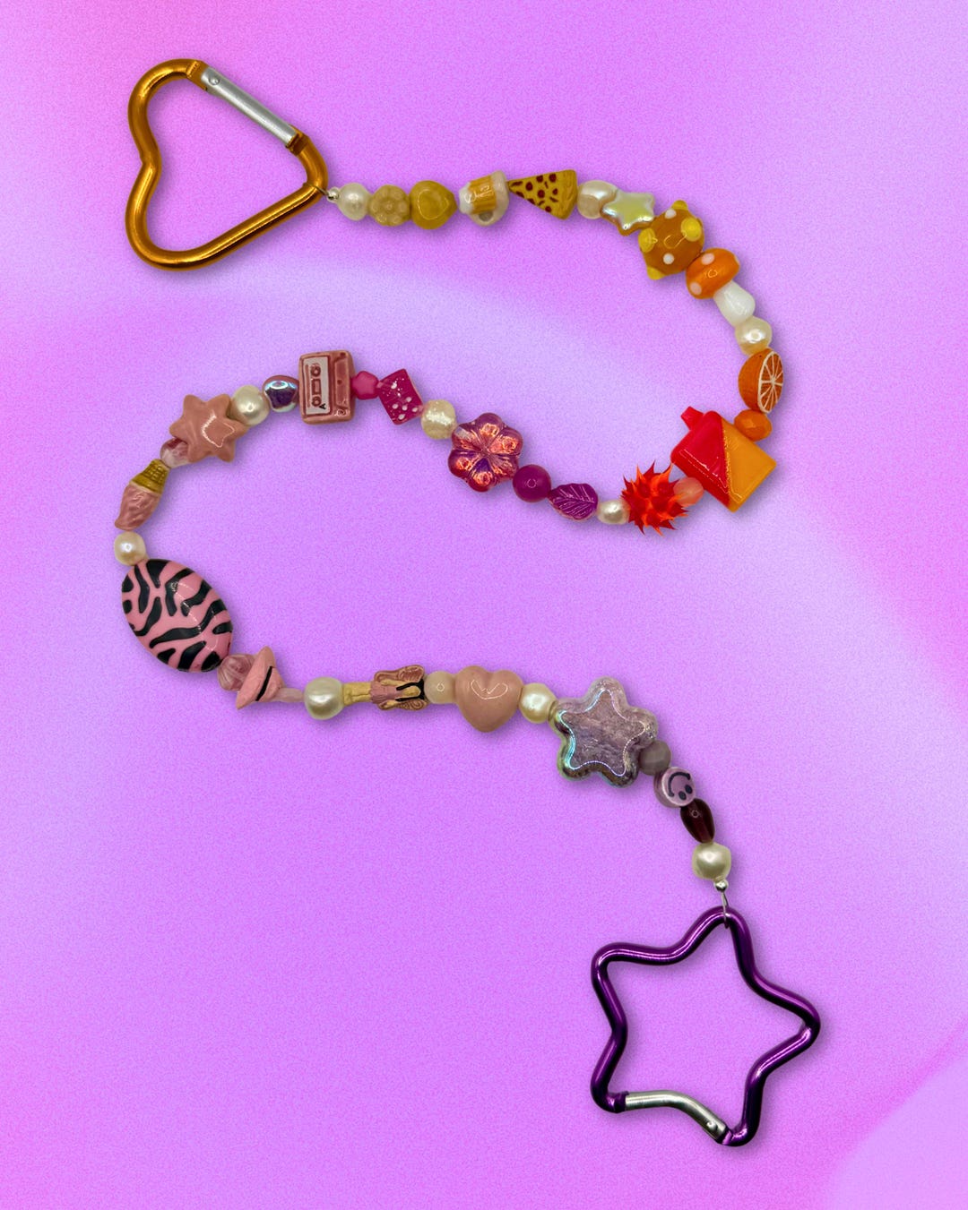 Golden Hour Gradient Handmade Y2K Fashion Beaded Bag Charm - Etsy