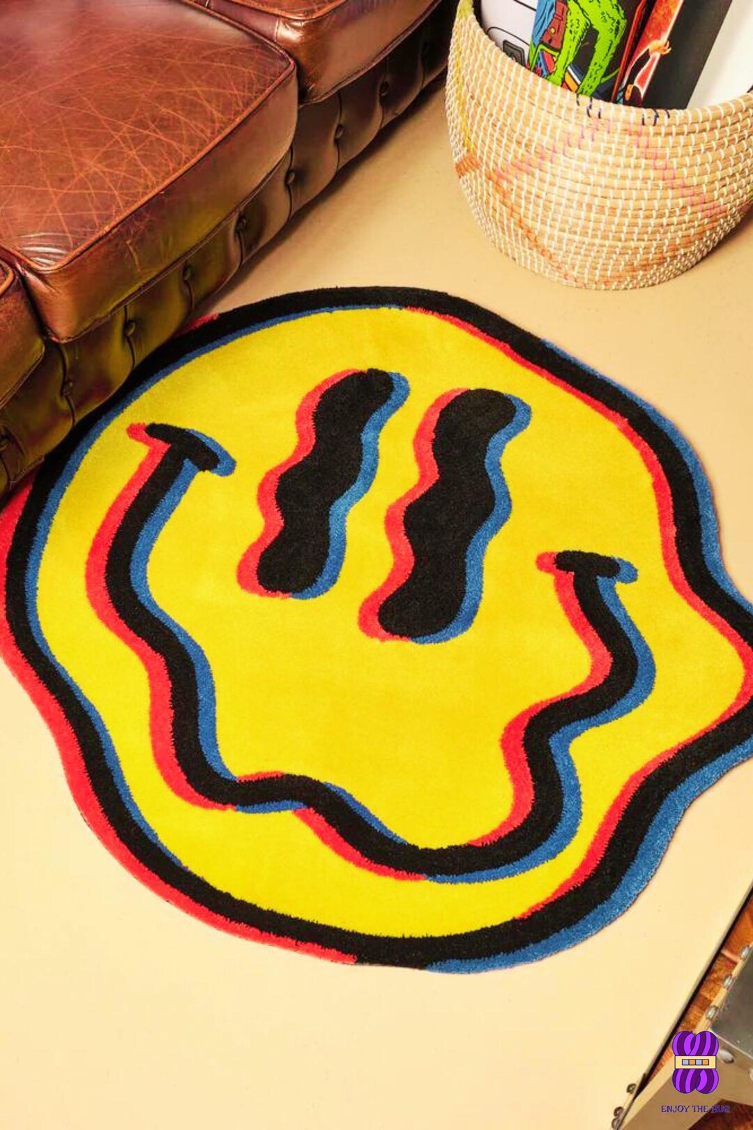 Smiley Tufted Rug, Custom Rug, Bedroom Rug, Handmade Rug, Custom Carpet ...
