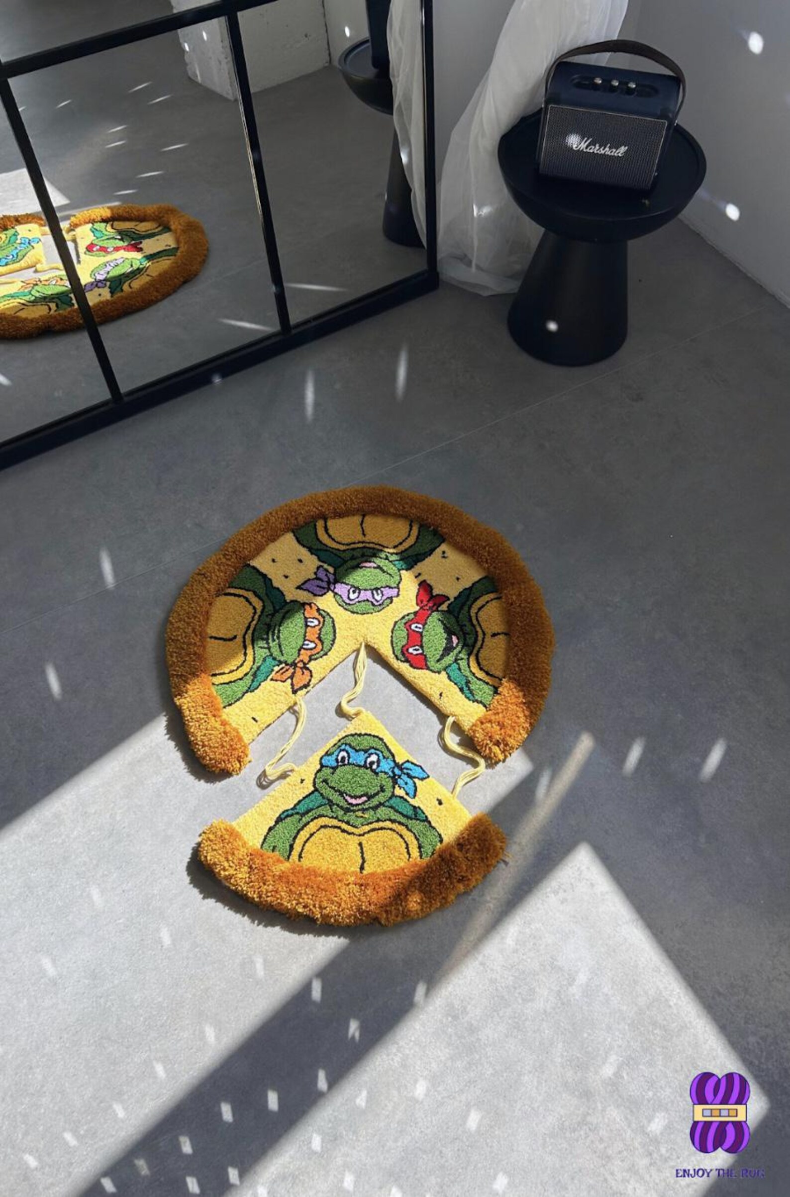 Funny Turtle Rug Handmade Tufted Round Rug Funny Doormat - Etsy