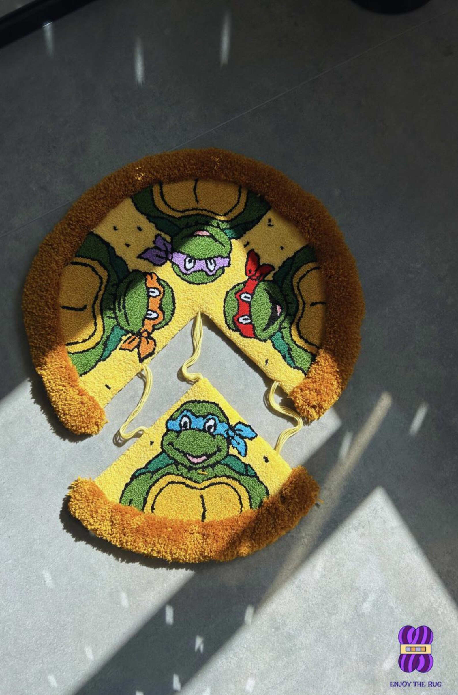 Funny Turtle Rug Handmade Tufted Round Rug Funny Doormat - Etsy