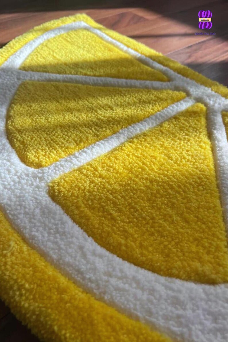 Yellow Lemon Tufted Rug ,custom Rug, Bedroom Rug, Handmade Rug, Custom Carpet, Fun Area Rug ...