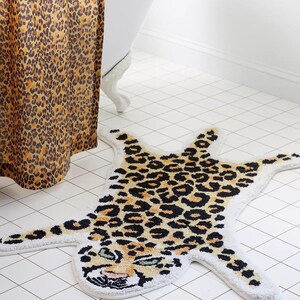 Leopard Tufted Rug, Custom Rug, Animal Rug, Fun Area Rug, Bedroom Rug ...