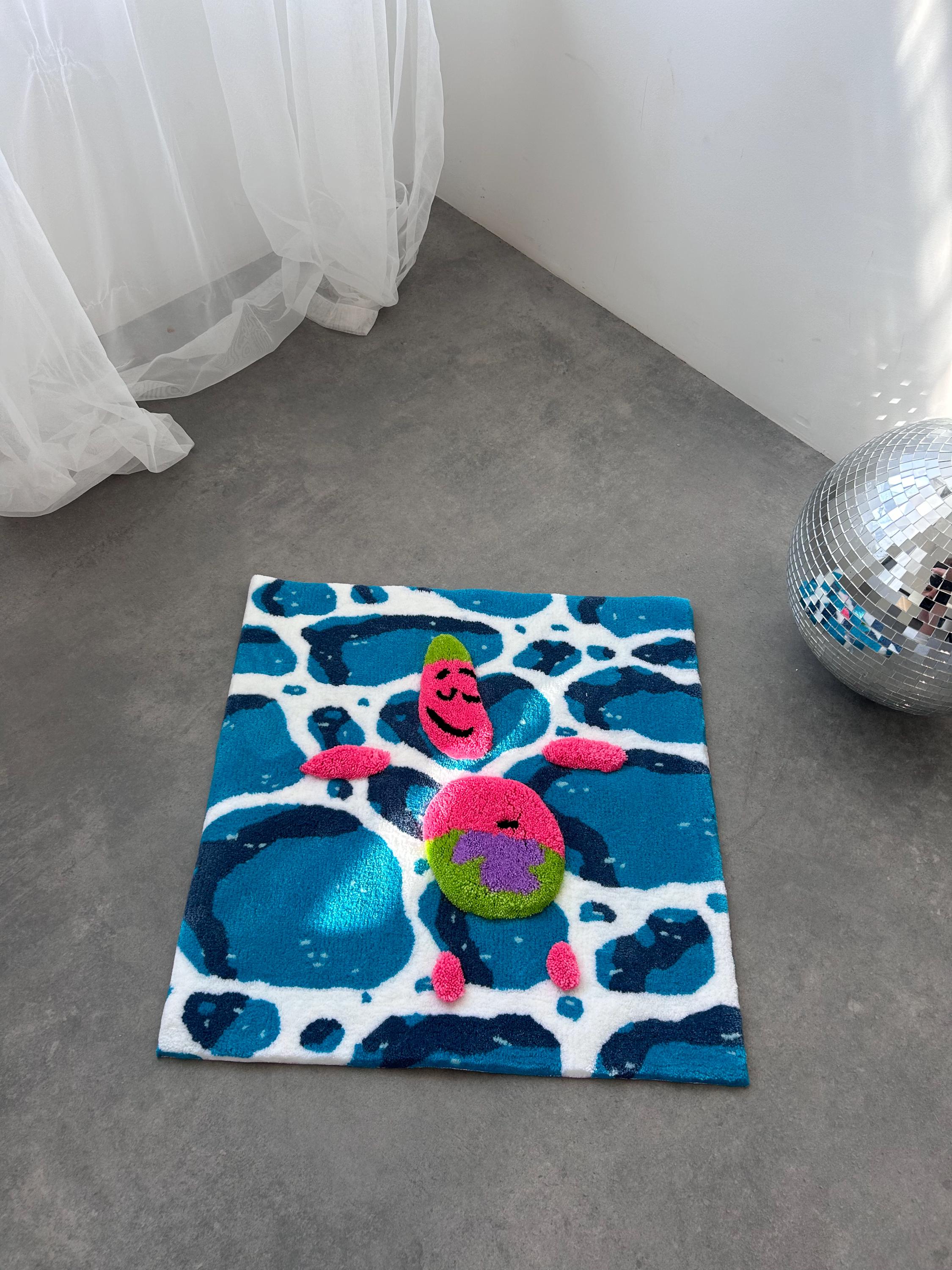 Whimsical Starfish Float Patrick Star Tufted Rug Spongebob Fun Pool ...