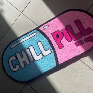 Pill Tufted Rug, Custom Rug, Bedroom Rug, Handmade Rug, Custom Carpet ...