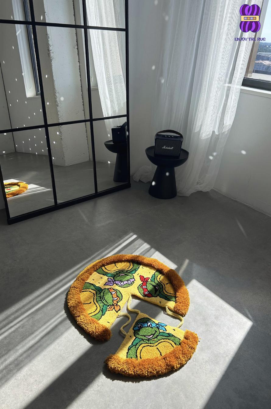 Funny Turtle Rug Handmade Tufted Round Rug Funny Doormat - Etsy