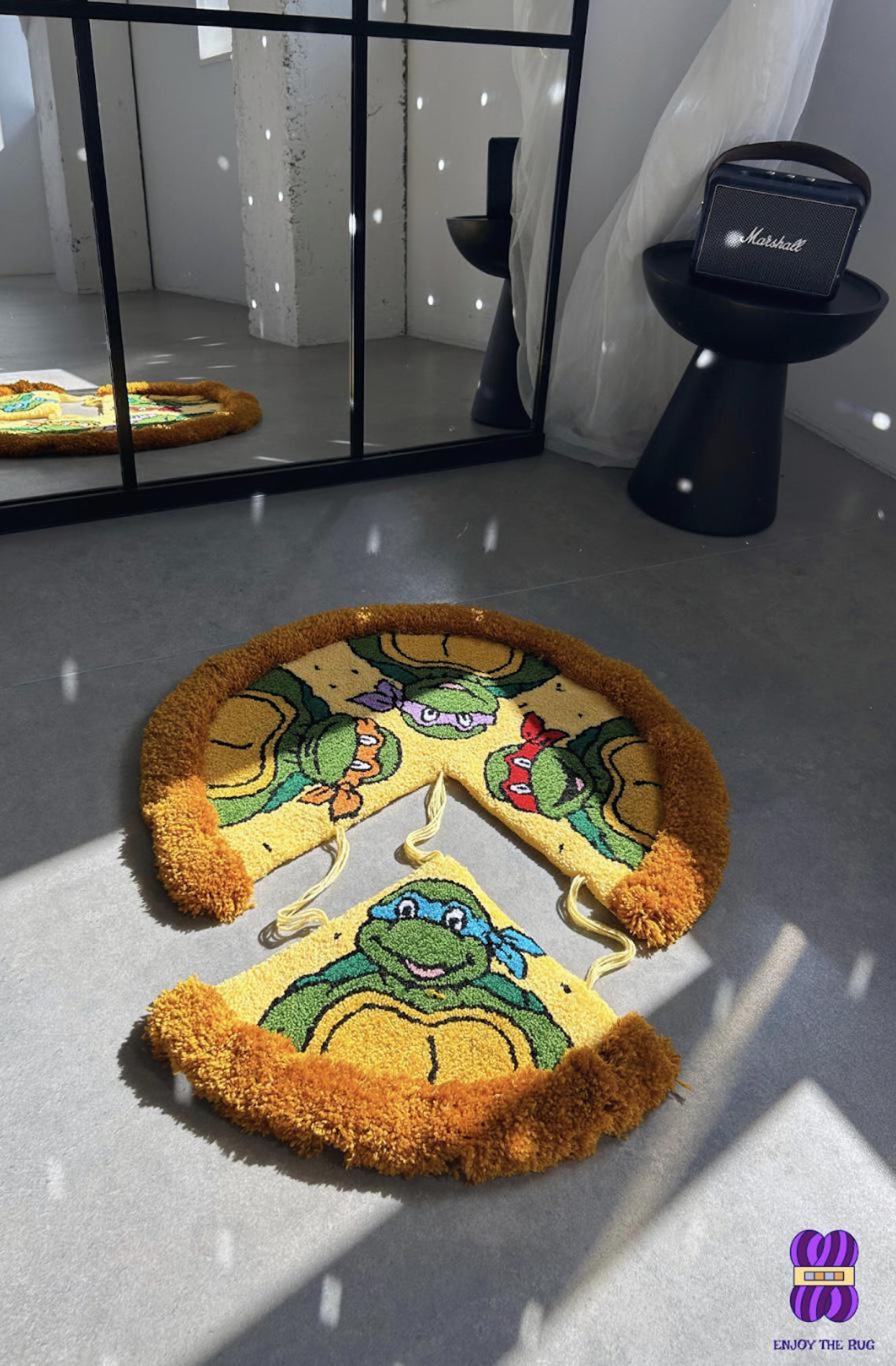 Funny Turtle Rug Handmade Tufted Round Rug Funny Doormat - Etsy