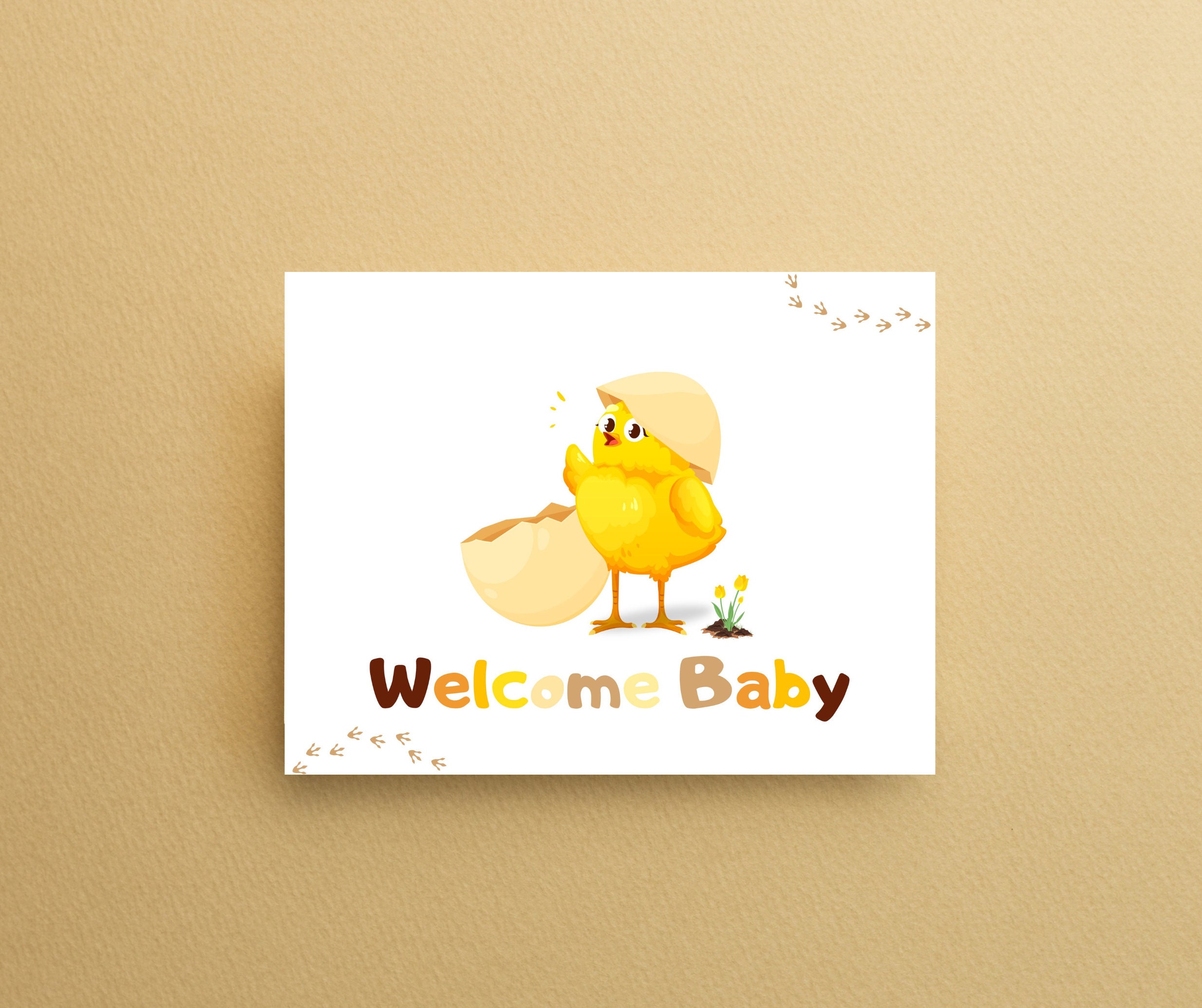 Instant Download, Welcome Baby Card, Greeting Card, Printable Welcoming ...