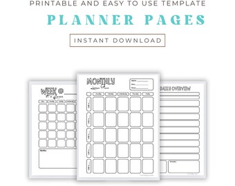 Monthly, Weekly & Daily Lesson Plan Template Set Digital and Physical ...